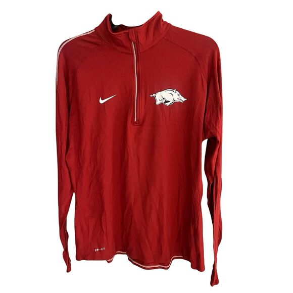 Nike | Tops | Nike Drifit Womens Xl Arkansas Razorbacks 4 Zip ...